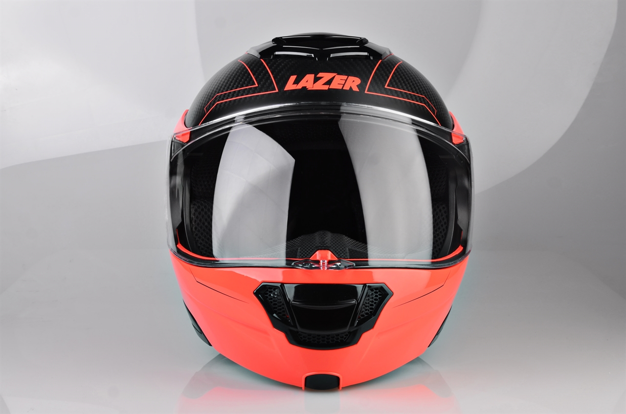 LAZER Monaco Evo Droid pravý karbon helma na moto motorku. SkotyMoto.cz