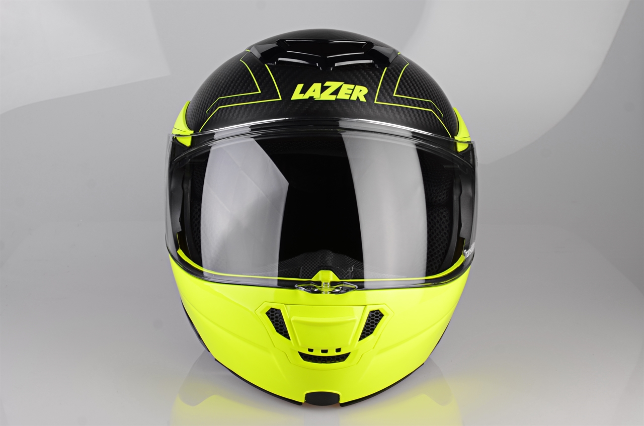 LAZER Monaco Evo Droid pravý karbon helma na moto motorku. SkotyMoto.cz