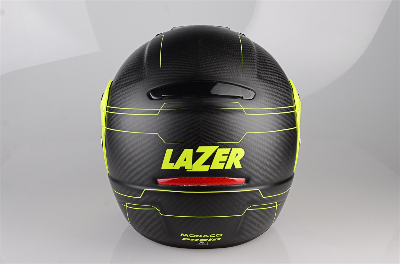 LAZER Monaco Evo Droid pravý karbon helma na moto motorku. SkotyMoto.cz